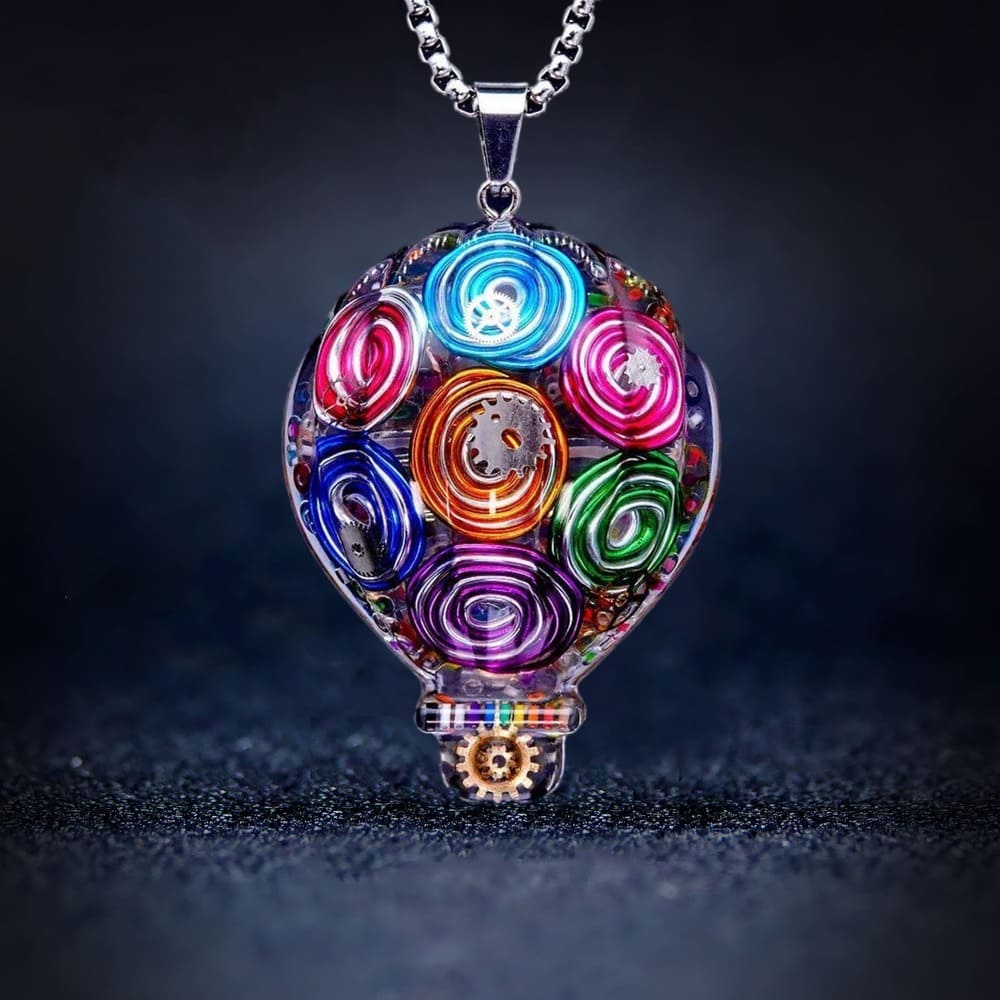 Hovering Air Balloon – Handmade Cyberpunk Necklace | Mochipunk