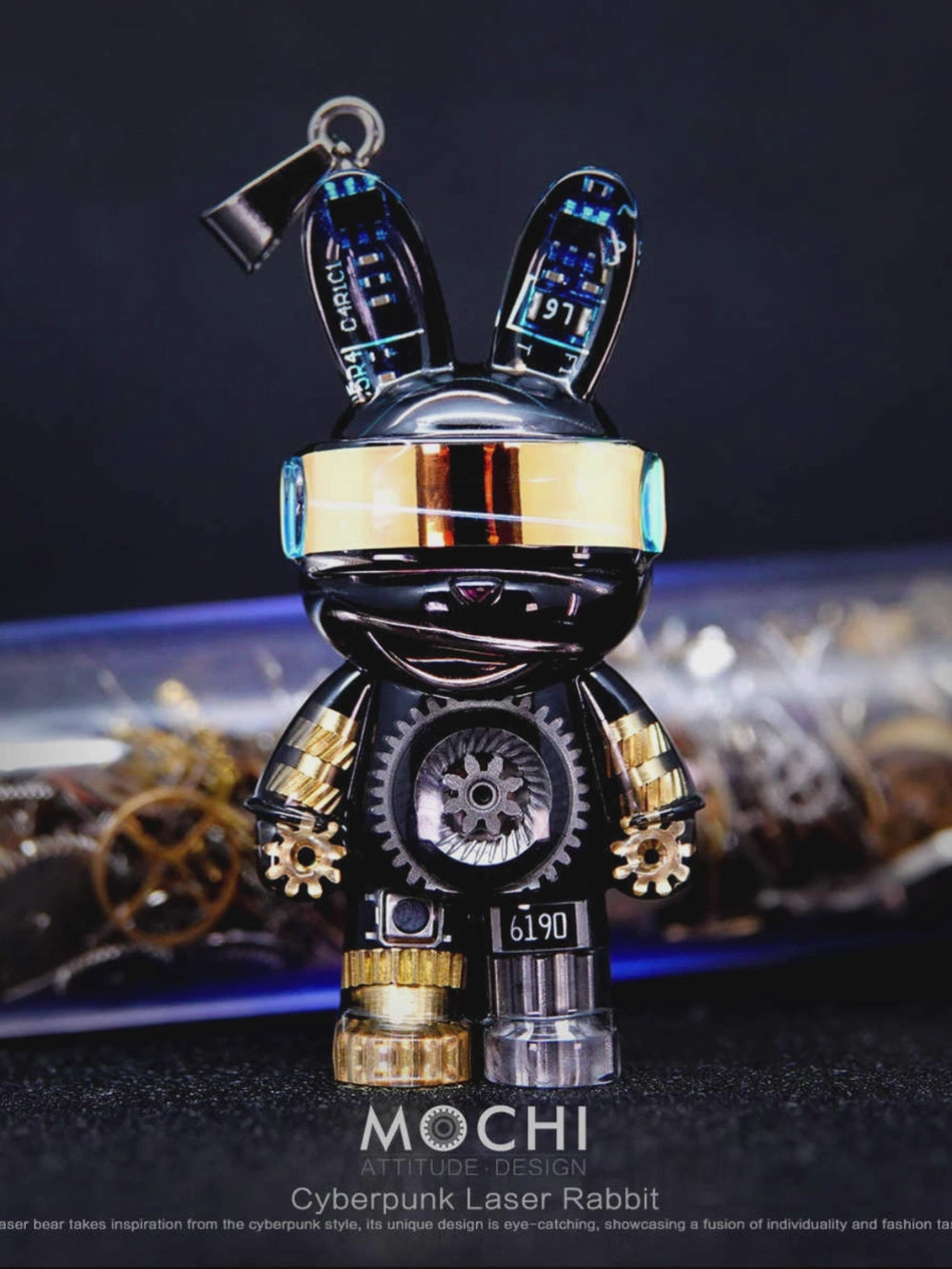Laser Rabbit - Cyberpunk Pendant & Chains | Mochipunk